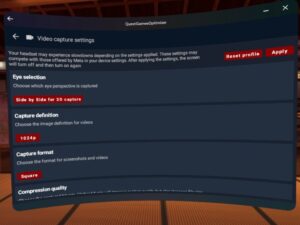 【メタクエスト】高画質化したり、3Dカメラ化したりできる『Quest Games Optimizer』の使い方を解説