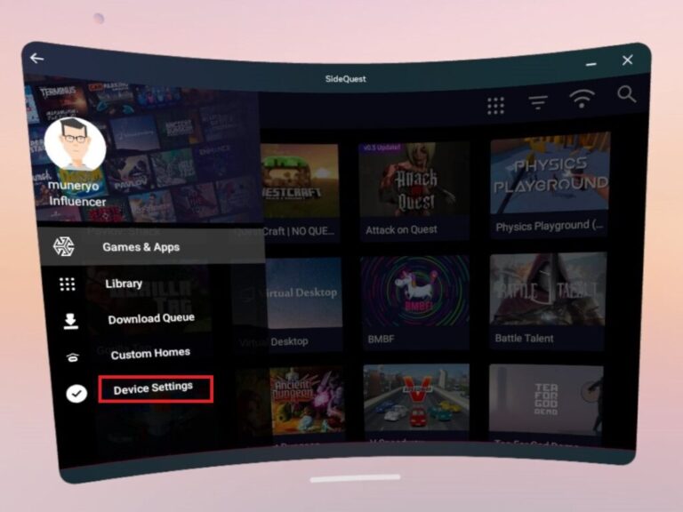 Quest版SideQuestがヘッドセット設定に対応！3Dカメラ化・高画質化が気楽に試せるように